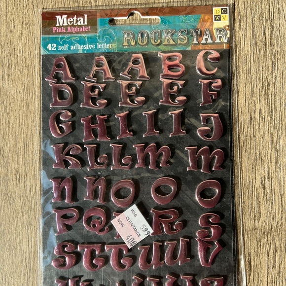 DCWV | Office | Rare New Old Stock Rockstar Pink Metal Alphabet ...